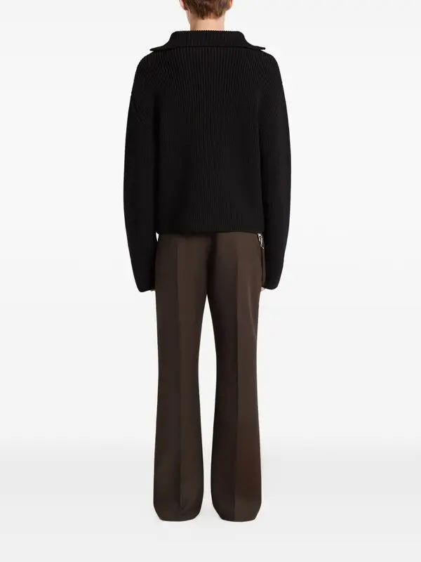 COURREGES Zipped Wool Sweater