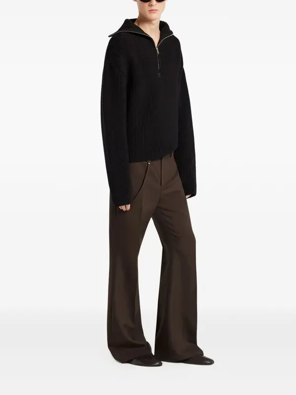 COURREGES Zipped Wool Sweater