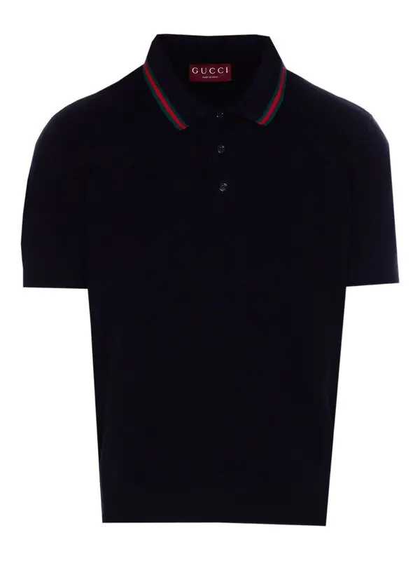 Gucci Polo Shirt With Logo - Blue
