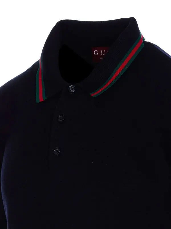 Gucci Polo Shirt With Logo - Blue