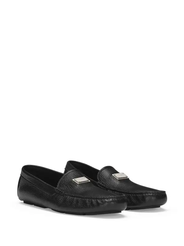 Dolce & Gabbana Leather Loafer With Logo