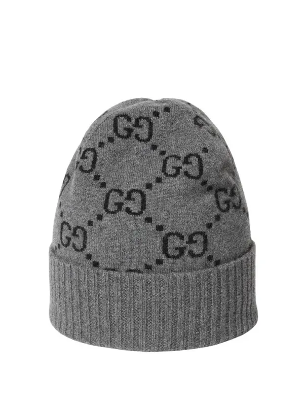 Gucci Gg Cashmere Hat - Grey