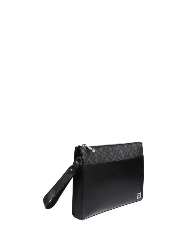 Fendi Frizione Quadrata Clutch - Black