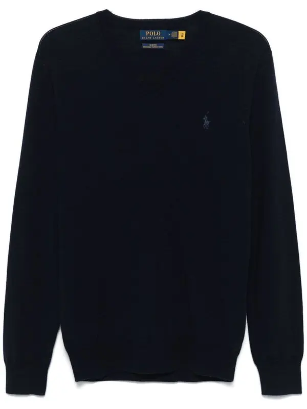 Polo Ralph Lauren Crew Neck Wool Sweater - Blue