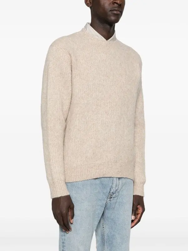 SUNFLOWER Yak Crew Neck Sweater - Beige