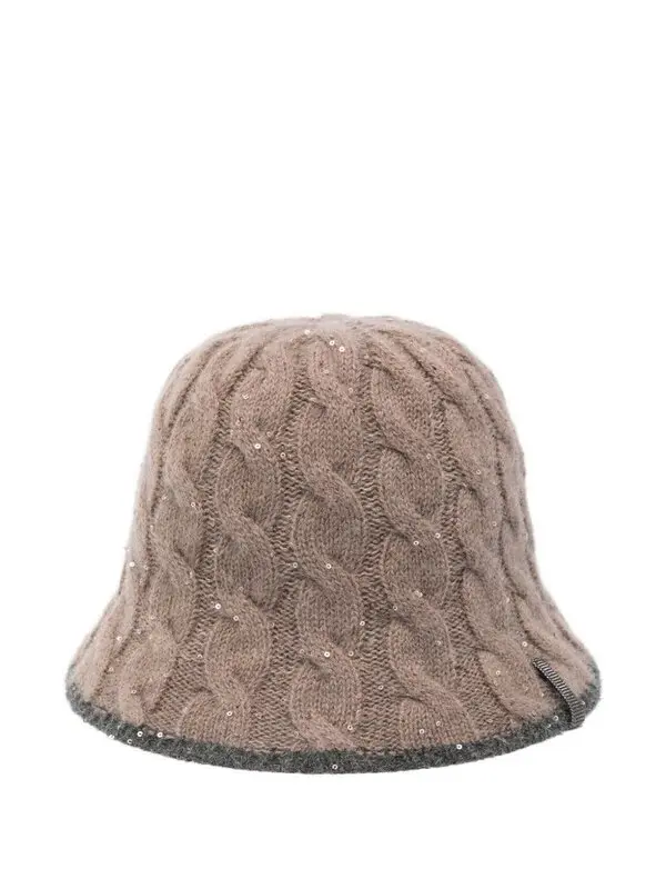 Brunello Cucinelli Wool Cloche Hat - Beige