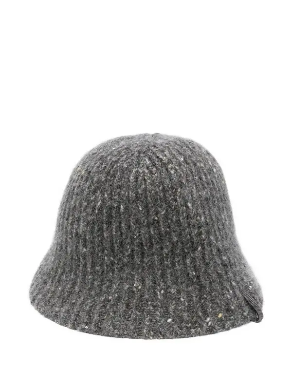 Brunello Cucinelli Wool Cloche Hat - Grey