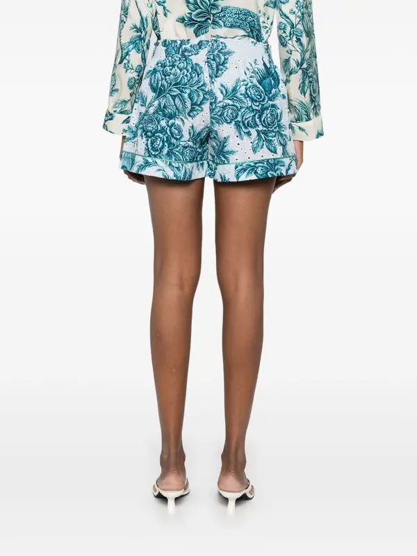F.R.S FOR RESTLESS SLEEPERS Printed Cotton Shorts - Blue