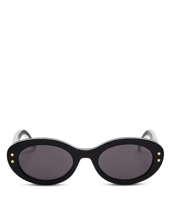Dior Pacific B4i Oval Sunglasses - Black/smoke