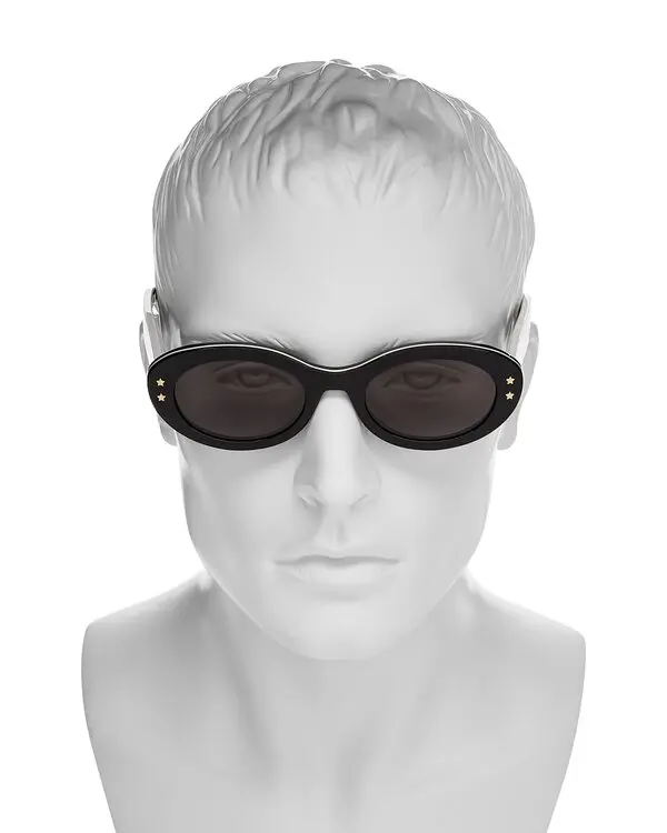 Dior Pacific B4i Oval Sunglasses - Black/smoke