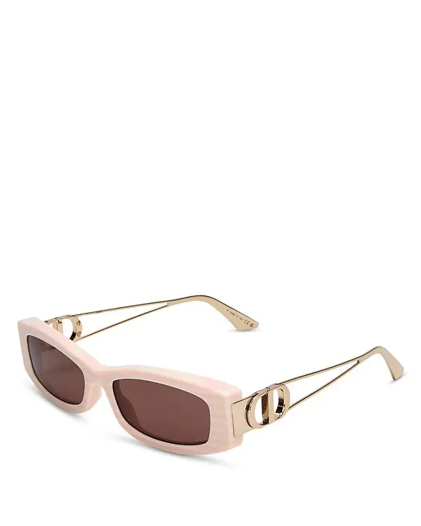 Dior 30montaigne S14i Rectangular Sunglasses - Pink/bordeaux