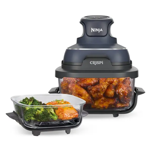NINJA Crispi Cook N Store Portable Glass Cooking System - Grey