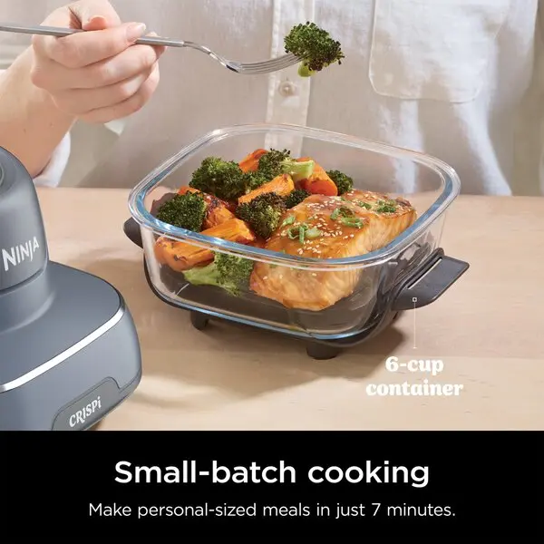 NINJA Crispi Cook N Store Portable Glass Cooking System - Grey