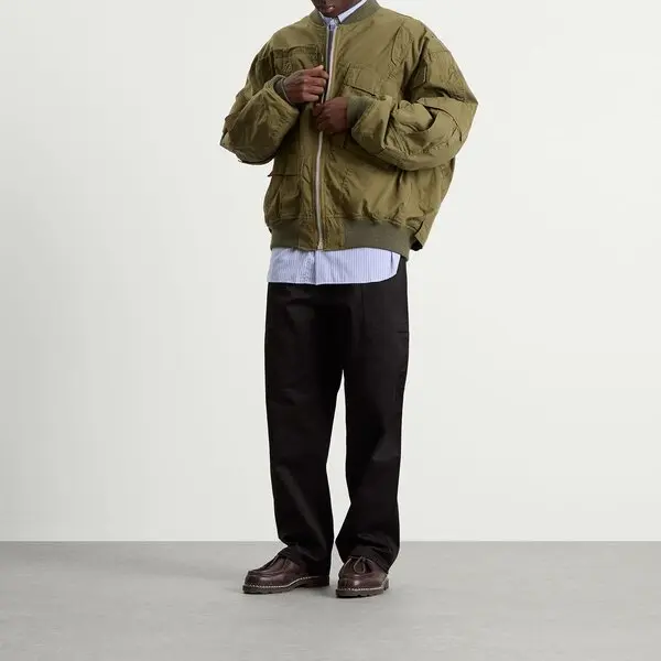 Junya Watanabe X Needles Cotton Nylon Bomber Jacket