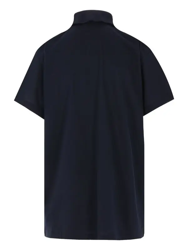 Balenciaga Interwined Cotton Polo Shirt - Blue