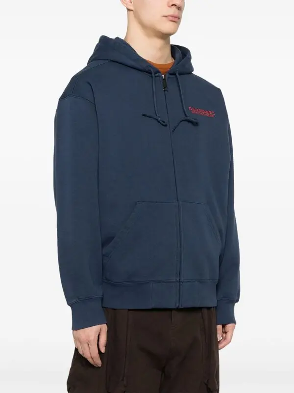 Carhartt Work In Progress Logo Cotton Zipped Hoodie