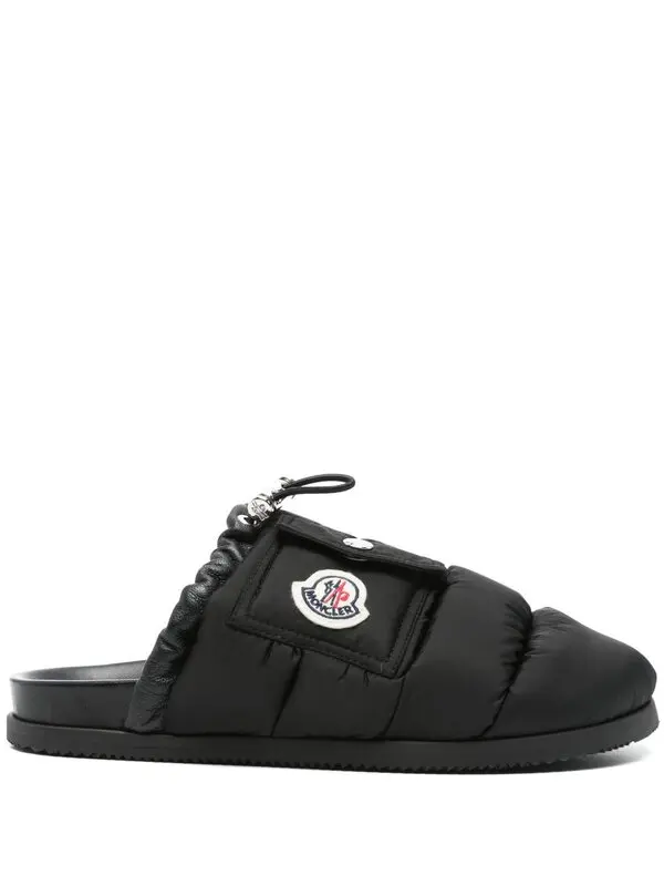 Moncler Padded Slippers - Black