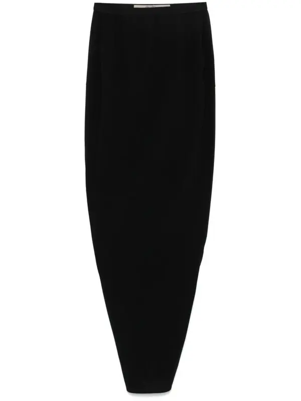 Rick Owens Soft Pillar Wool Long Skirt