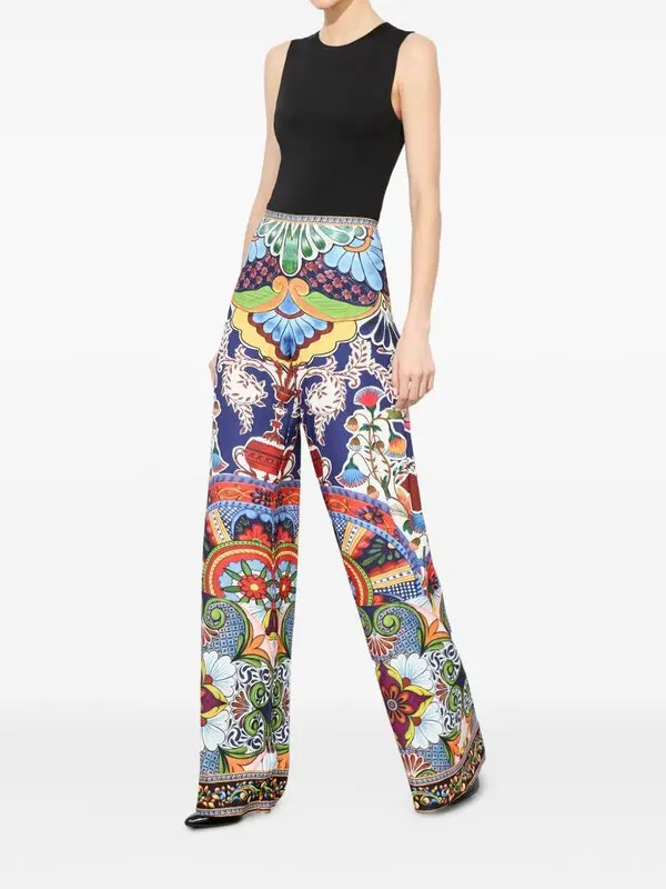 Alice + Olivia Athena Printed Trousers - Multi