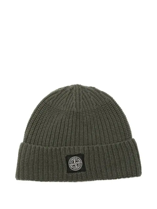 Stone Island Wool Beanie - Green