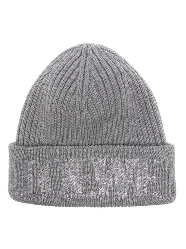 Stone Island Logo Wool Beanie - Grey
