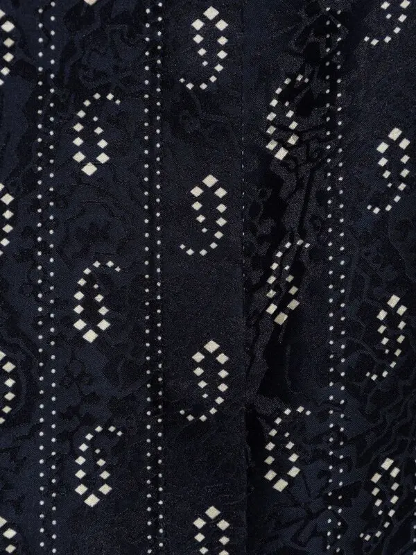 Tory Burch Jacquard Silk Paisley Print Shirt