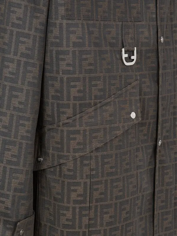 Fendi Ff Jacquard Jacket - Brown