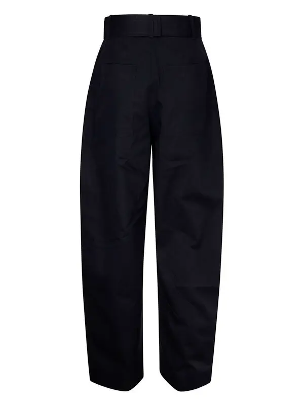 Studio Nicholson Round Leg Cotton Trousers - Blue
