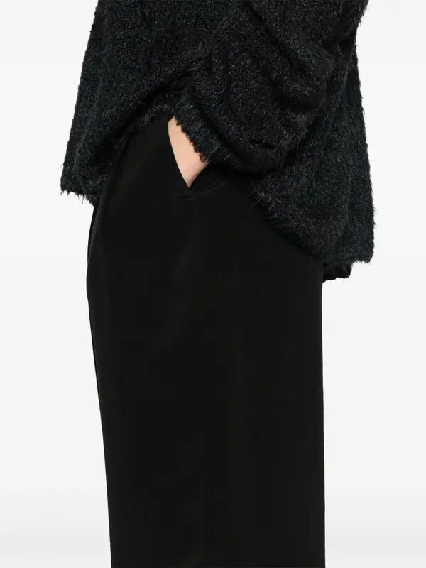TOTEME Pleated Straight Leg Trousers - Black