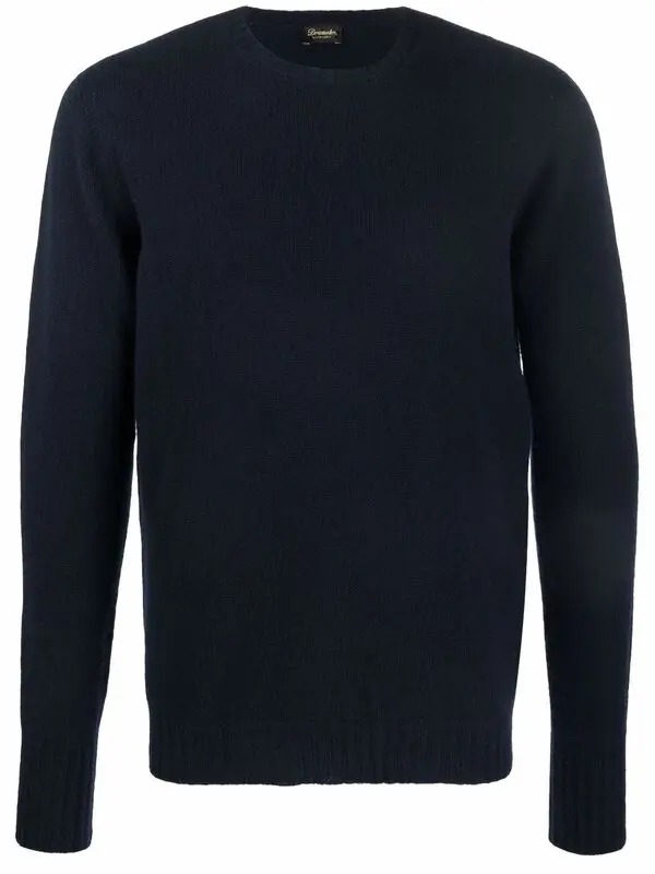 DRUMOHR Cashmere Crew Neck Sweater - Blue