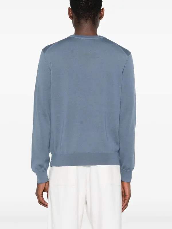 Maison Kitsuné Bold Fox Head Wool Jumper - Blue