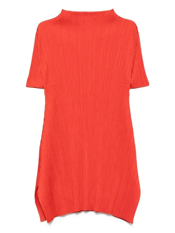 Issey Miyake Pleated Midi Tunic - Red