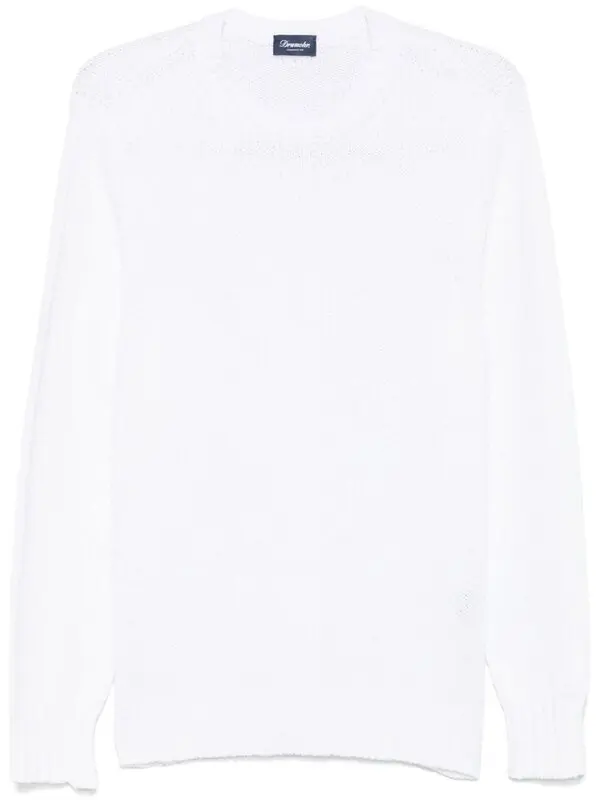 DRUMOHR Knitted Crew Neck Sweater - White