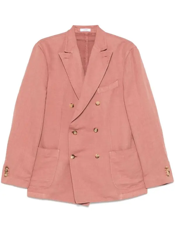 Boglioli Double-breasted Cotton Jacket - Pink