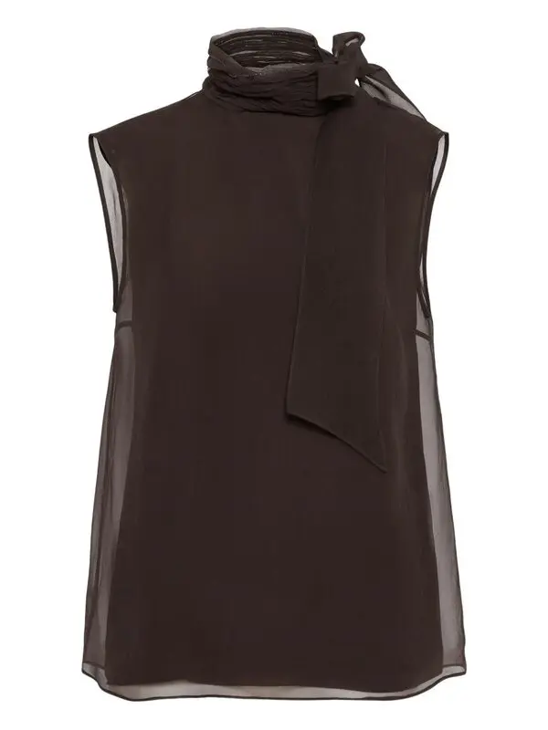 Max Mara Silk Tank Top - Brown