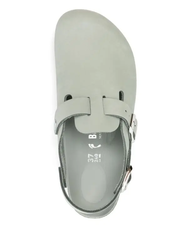 BIRKENSTOCK Tokio Leather Slippers - Grey