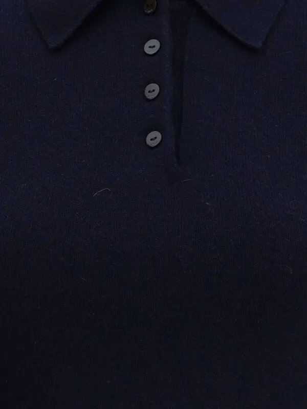 Loewe Wool And Cashmere Polo Shirt - Blue