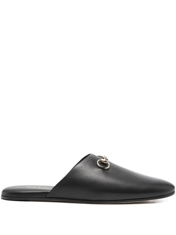 TOM FORD Leather Slippers - Black
