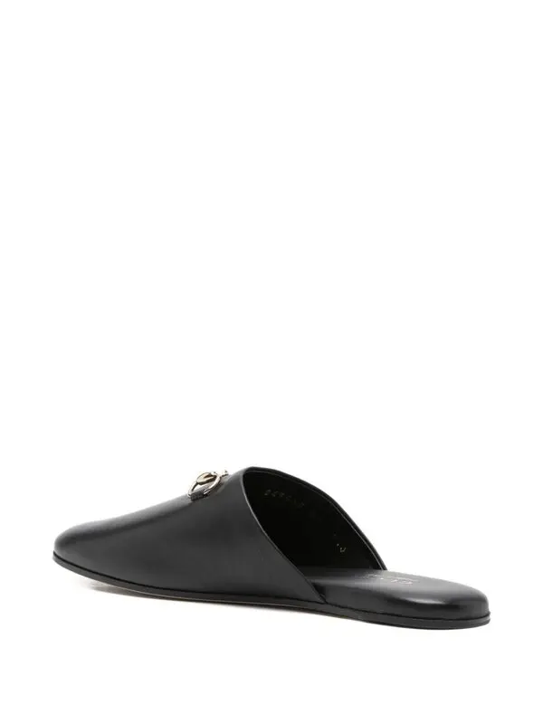 TOM FORD Leather Slippers - Black