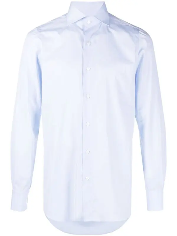 FINAMORE 1925 Napoli Cotton Shirt - Sky Blue