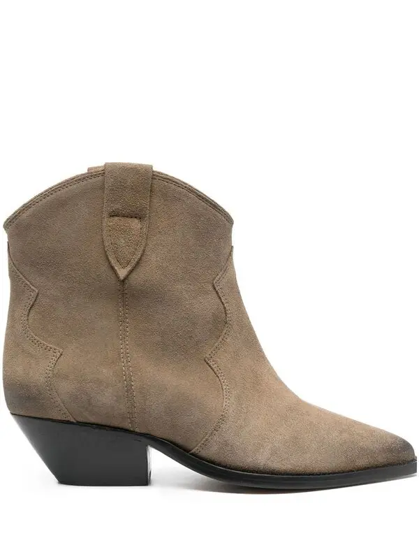 Isabel Marant Dewina Leather Boots - Grey