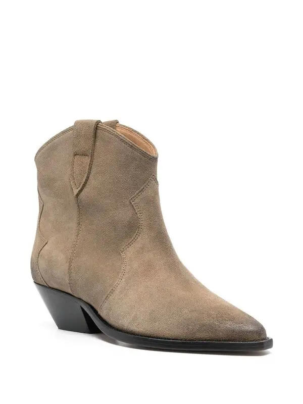 Isabel Marant Dewina Leather Boots - Grey