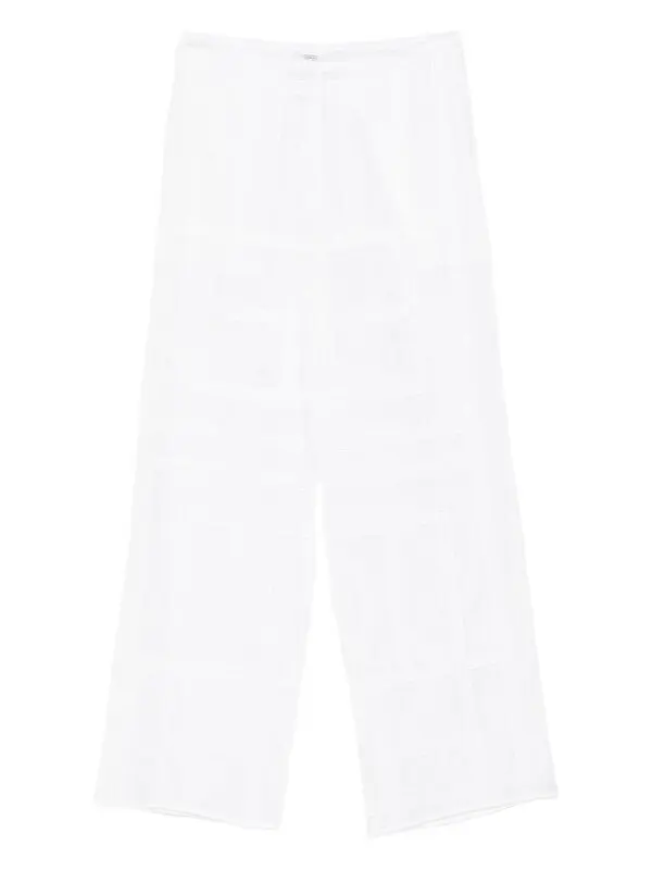 TOTEME Monogram Crochet Pantalone - White