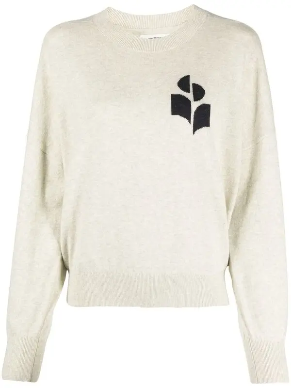 MARANT ETOILE Marisans Cotton And Wool Jumper - Grey