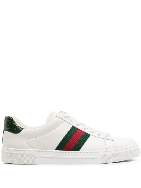 Gucci Ace Leather Sneakers - White