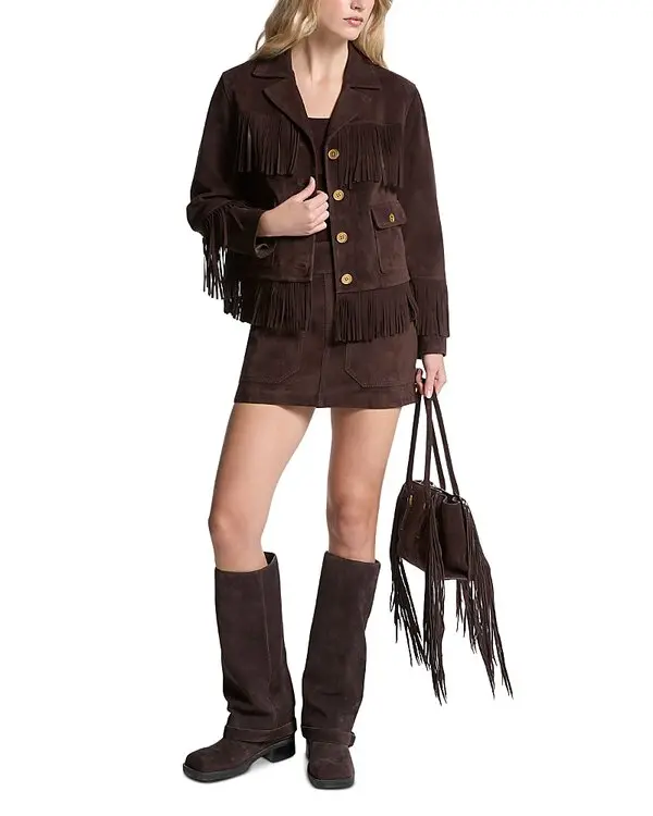 Michael Kors Fringed Suede Jacket