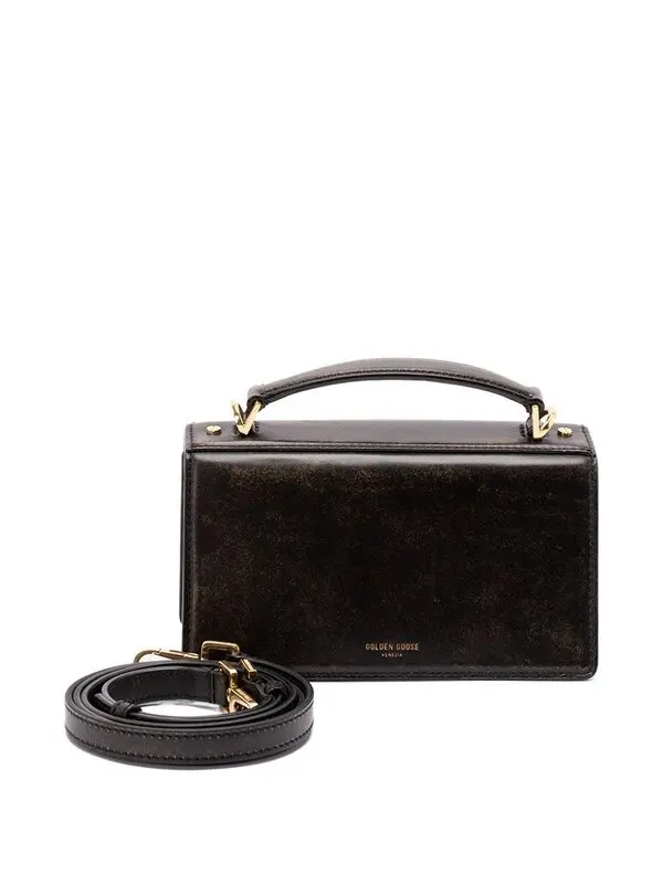 GOLDEN GOOSE Venezia Small Leather Handbag - Black