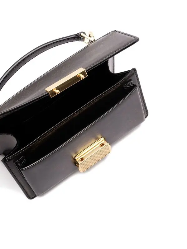 GOLDEN GOOSE Venezia Small Leather Handbag - Black