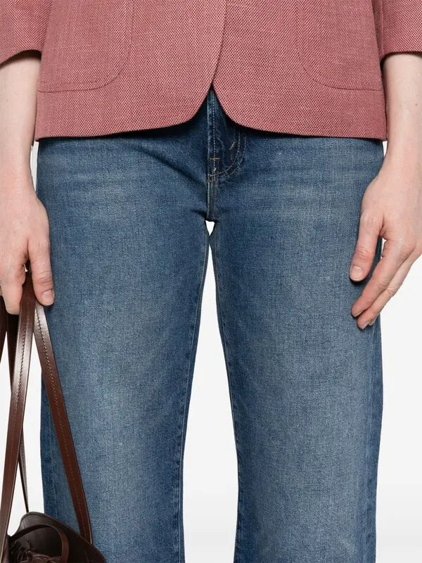 MOTHER The Dodger Ankle Denim Jeans - Blue