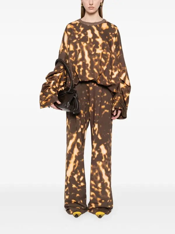 Dries Van Noten Printed Trousers - Brown